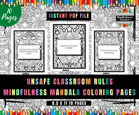 Unsafe Classroom Rules Door Decorations Saying Printable Word Wall