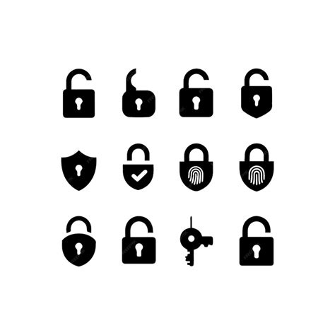 Premium Vector Lock And Security Icon Set Vector Illustration