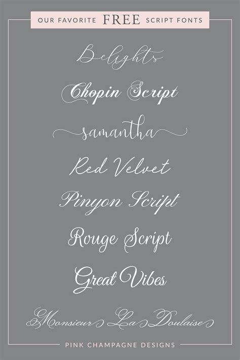 Free Script Fonts For Wedding Invitations