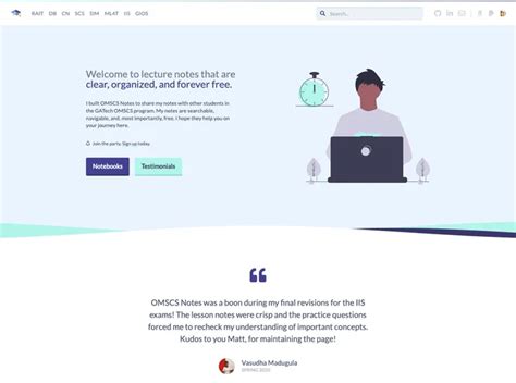 Omscs Notes By M4ttsch A Gridsome Template Built At Lightspeed