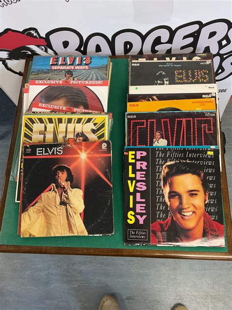 Box Of Elvis Presley Vinyl Badgers Auctions