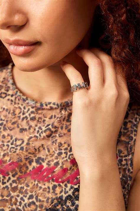 Silence Noise Mum Ring Urban Outfitters Uk