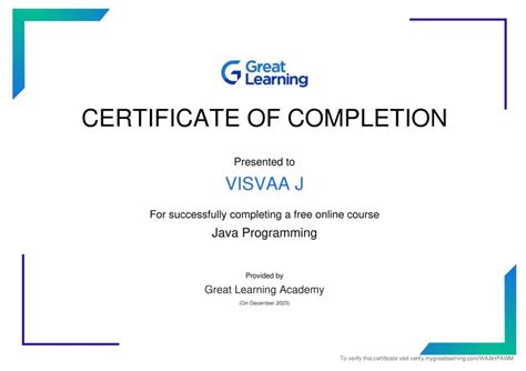 Visvaa J On Linkedin Greatlearningacademy Javaprogramming