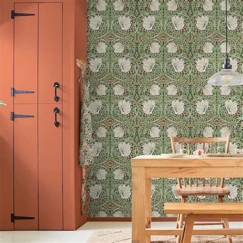 Floral Green Wallpaper The Home Depot
