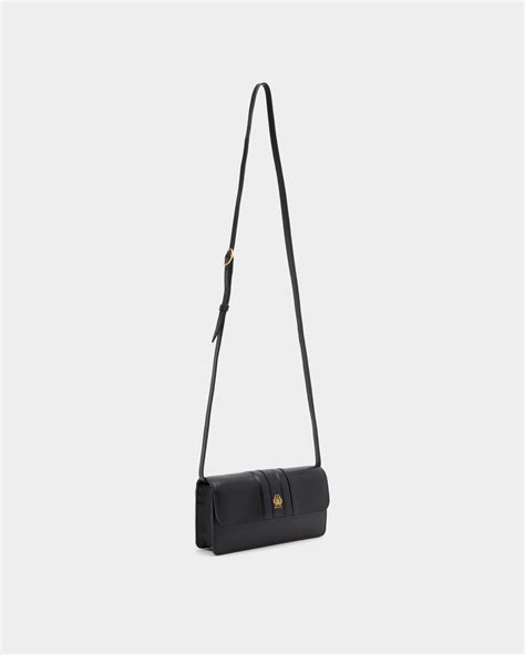 Womens Black Beckett Phone Wallet In Black Leather Bally Global Us
