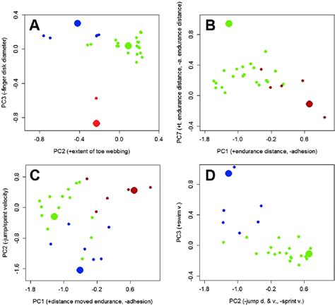 The Phylogenetic Principal Component Pc Scores For Morphological