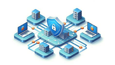 3d flat vector as secure network icon with interconnected nodes concept
