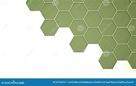 Green Abstract Hexagonal Cell Background Stock Illustration