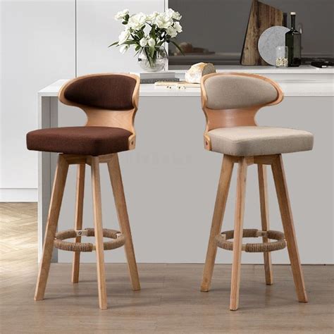 Modern Remarkable Design High Raised Stool Bar Stools Wooden Bar