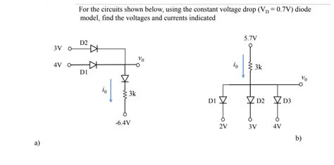 Solved For The Circuits Shown Below Using The Constant