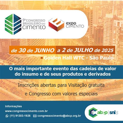 9º Cbci E Expocimento 2025 Estão Com Inscrições Abertas Portal Abcp