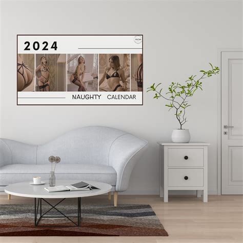 Naughty Monthly Calendar Digital Full Nudity Calendar Sheer Spicy Table Desk Printable