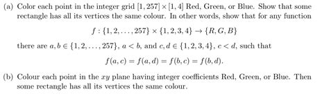 Solved A Color Each Point In The Integer Grid 1 257