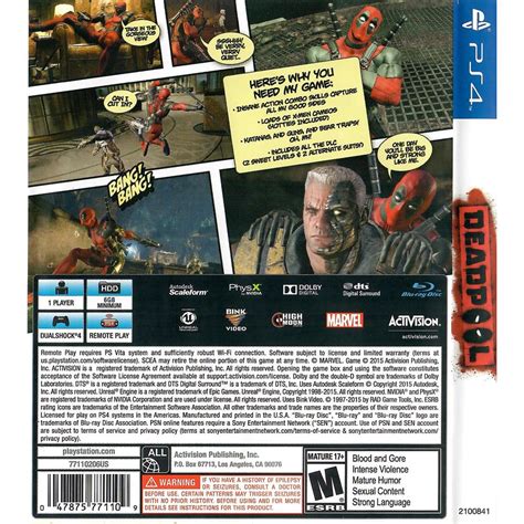 Deadpool Ps4 Seminovo Jogo Mídia Física Arena Games Loja Geek