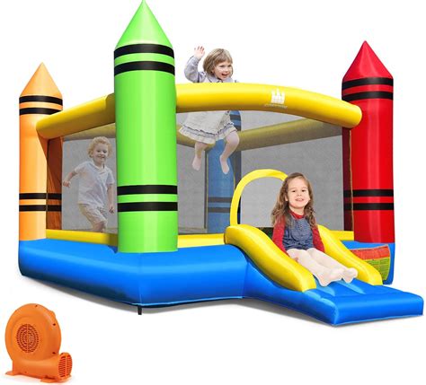 Costzon Inflatable Bounce House Crayon Bouncy House For