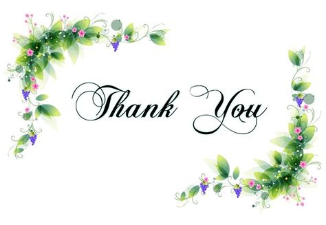 Thank You Card With Floral Design