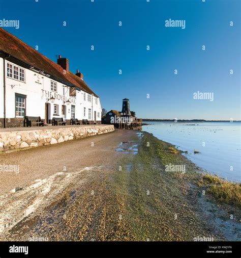 Langstone Harbour With Mill And Royal Oak On Mid Winter Morning At