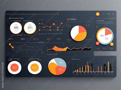 Modern Infographic With Template And Chart Statistics Dashboard