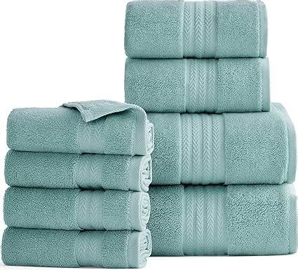 Bedsure Cotton Teal Bath Towels 600 Gsm 100 Turkish