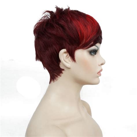 Strongbeauty Womens Red Short Wig Pixie Cut S Vicedeal