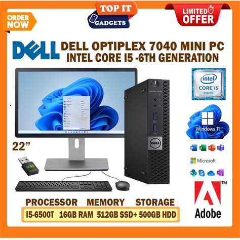 Dell Optiplex 7040 Micro Mini Pc Desktop Intel Core I5 6th Gen Skylake Quad Core 16gb Ddr4