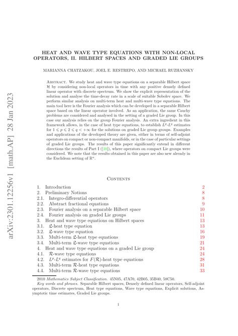 Pdf Heat And Wave Type Equations With Non Local Operators Ii