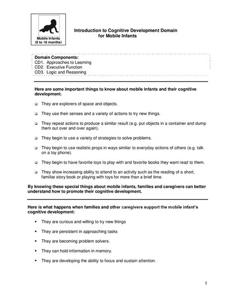 1 Introduction To Cognitive Development Domain For Mobile