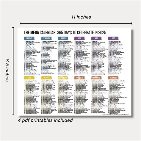 2025 National Day Calendar Printable Calendar 2025