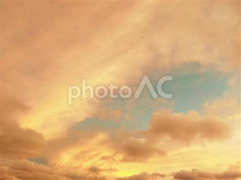 オレンジ色の夕焼け空 No 24595004｜写真素材なら「写真ac」無料（フリー）ダウンロードok