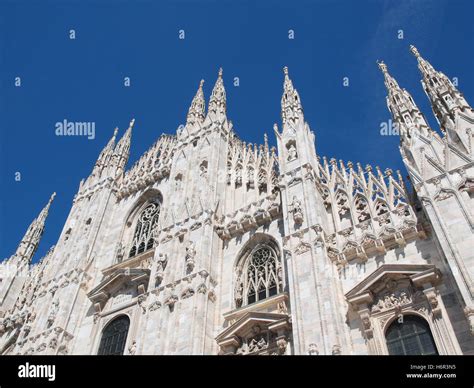 Church Cathedral Milan Gothic Italy Europe Vintage Style Of