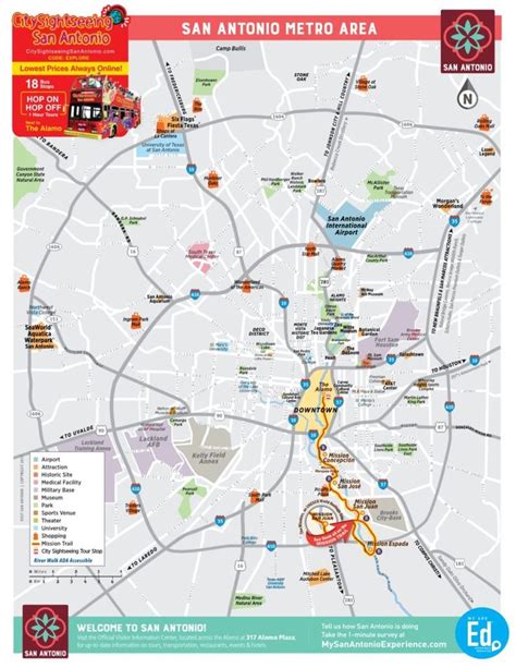 San Antonio Downtown Map Guidemapsonline San Antonio Street Map