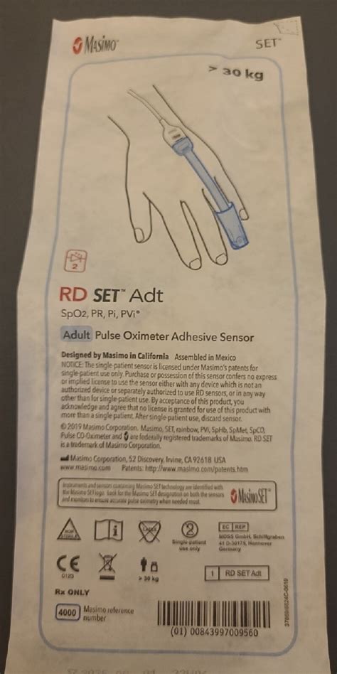 Masimo Rd Adt 4000 Oximeter Adhesive Sensor For Sale Online Ebay