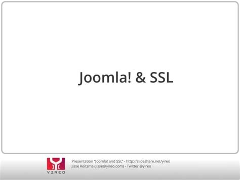 Joomla And Ssl Ppt