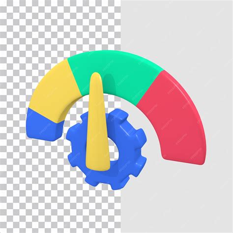 Premium Psd 3d Performance Measuring Icon Concept