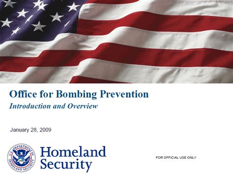 Dhs Office For Bombing Prevention Overview Public Intelligence