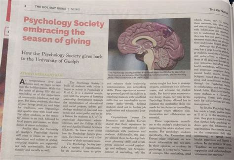 Im Proud To Share That My Article About The Work The University Of Guelph Psychology Society Is