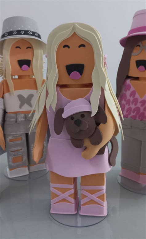 Kit 5 Bonecas De Decoração Meninas Roblox Elo7