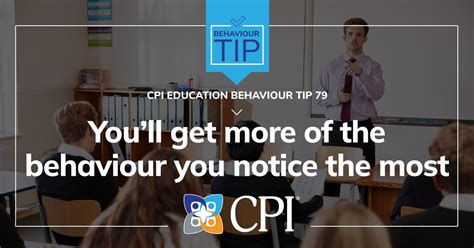 Cpi Crisis Prevention Institute International On Linkedin Cpi Behaviour Tip For Educators