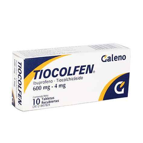 Sigo Tiocolchicosido Ibuprofeno Tiocolfen Tab 600mg4mg X10