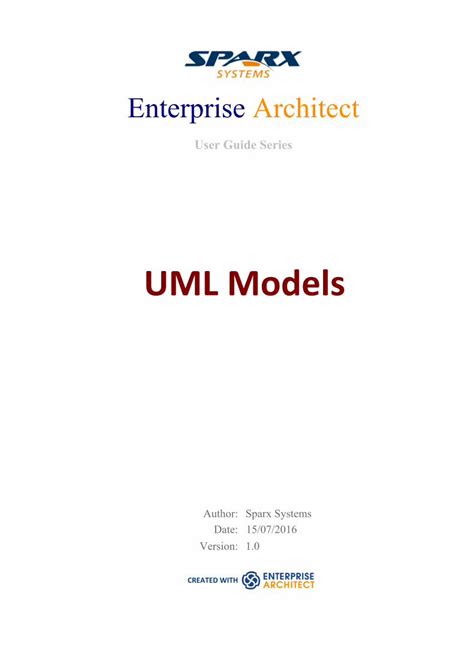 Pdf Uml Models Sparxsystemsfr · The Unified Modeling Language Uml