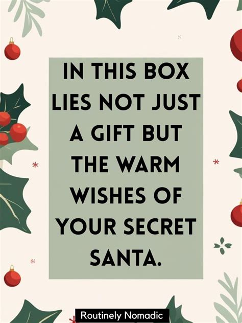 Short Funny And Cute Secret Santa Messages Sayings And Captions