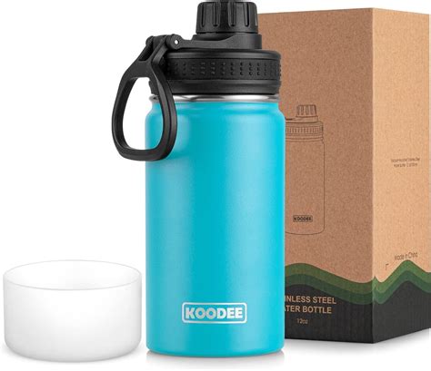 Koodee 12 Oz Water Bottle Stainless Steel Vacuum Insulated