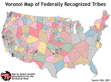 Voronoi Map Of Federally Recognized Tribes The Decolonial Atlas