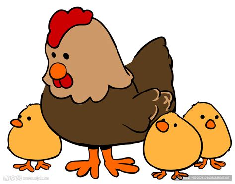 卡通鸡妈妈和小鸡设计图卡通设计广告设计设计图库昵图网