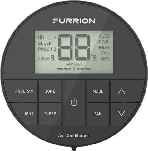 Furrion Chill® Multi Zone Rv Wall Thermostat 3 Fan Speeds Black R4