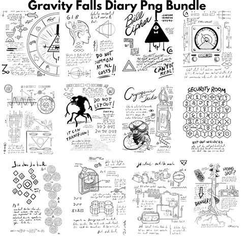 140 Gravity Falls Diary Png Bundle High Quality Clipart For Fans