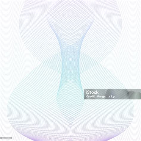 가벼운 청록색 보라색 기요쉐 패턴 대칭 모양 십자형 곡선 잔물결 미묘한 라인 벡터 추상 배경입니다 워터 마크 돈 지폐 졸업장 인증서템플릿 Eps10 일러스트 길로쉐에 대한