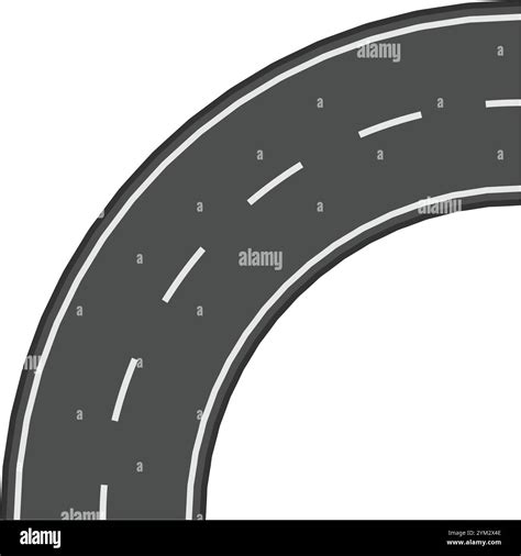 Curved Asphalt Road Turning Creating A Sense Of Journey Adventure And Travel Symbolizing