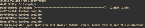 Failed To Register Layer Applylayer Exit Status 1 Stdout Stderr Lchown Devinitctl No Such