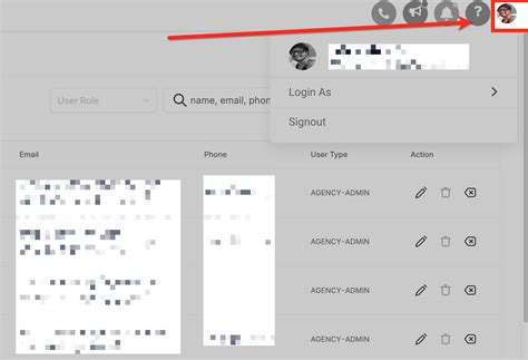 Login As User Agency Admin Only Highlevel Support Portal